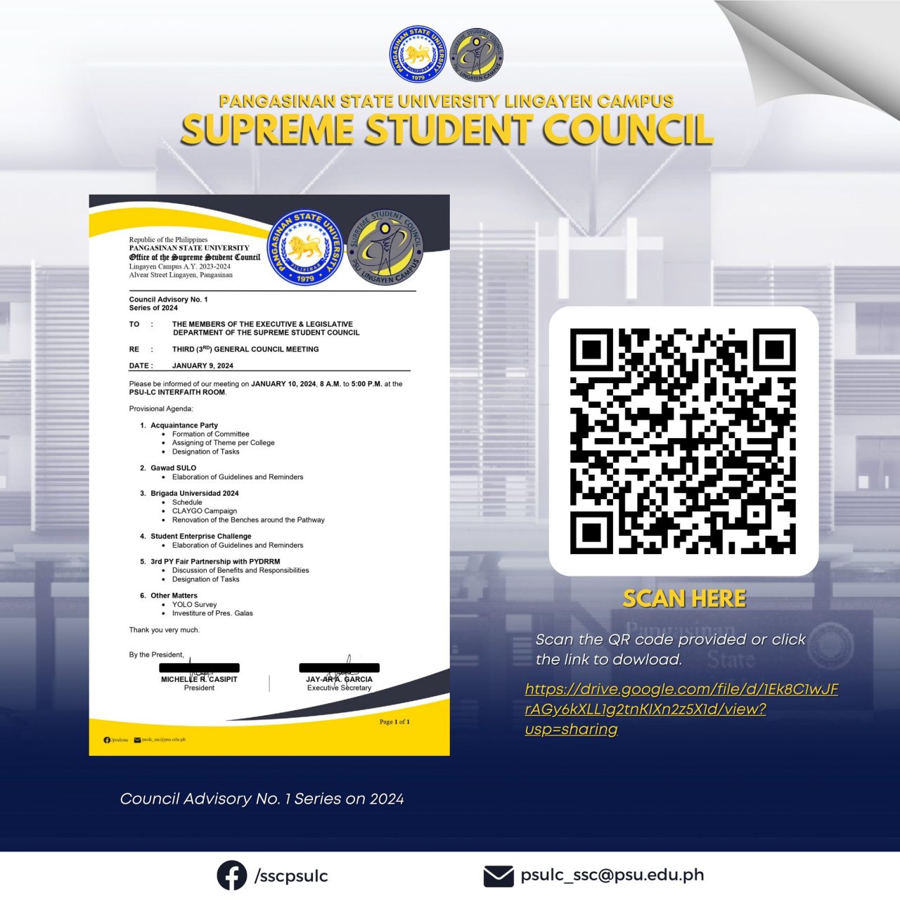 Student Supreme Council | Pangasinan State University Lingayen Campus